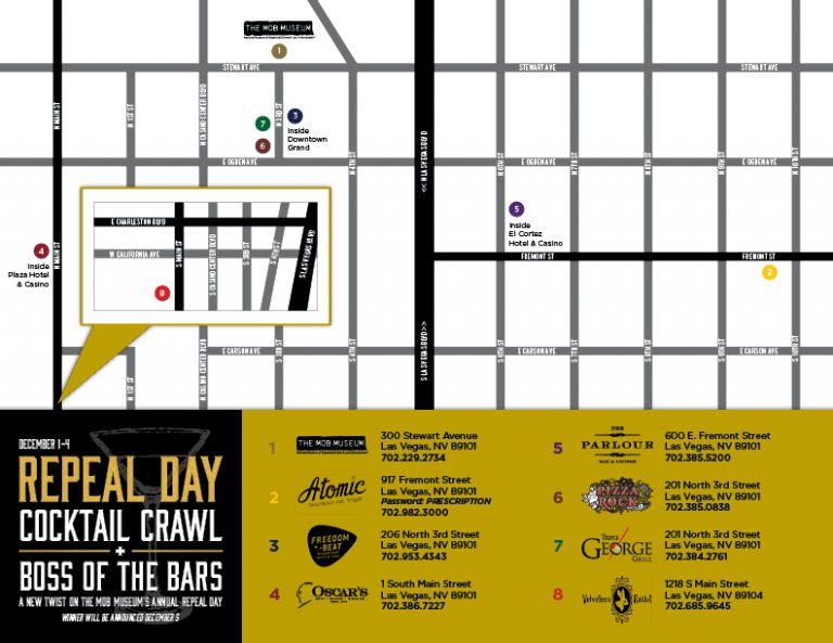 December 1-5: Cocktail Crawl + Boss of the Bars - The Mob Museum
