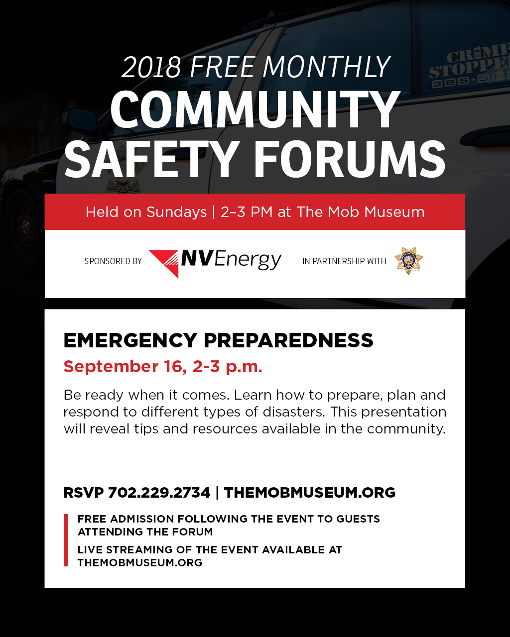 SEPTEMBER 16: EMERGENCY PREPAREDNESS. FREE MONTHLY COMMUNITY SAFETY ...