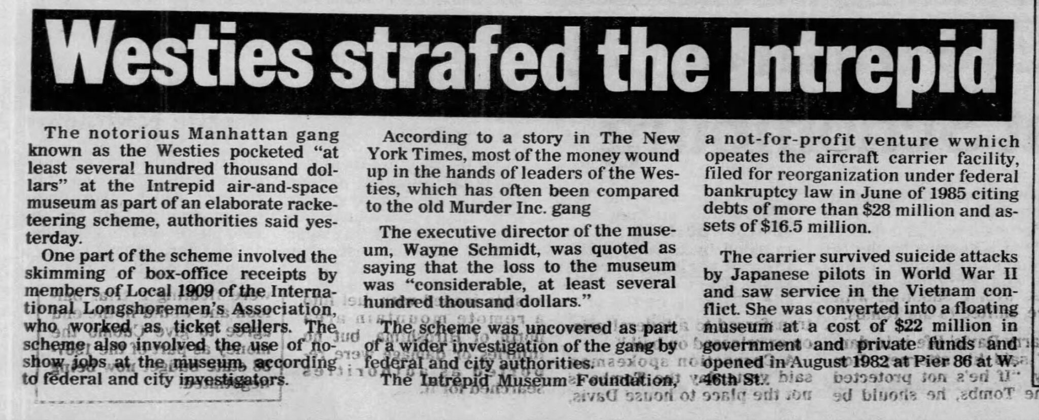 In 1980s New York, the Mob had its hands in everything - even a museum ...