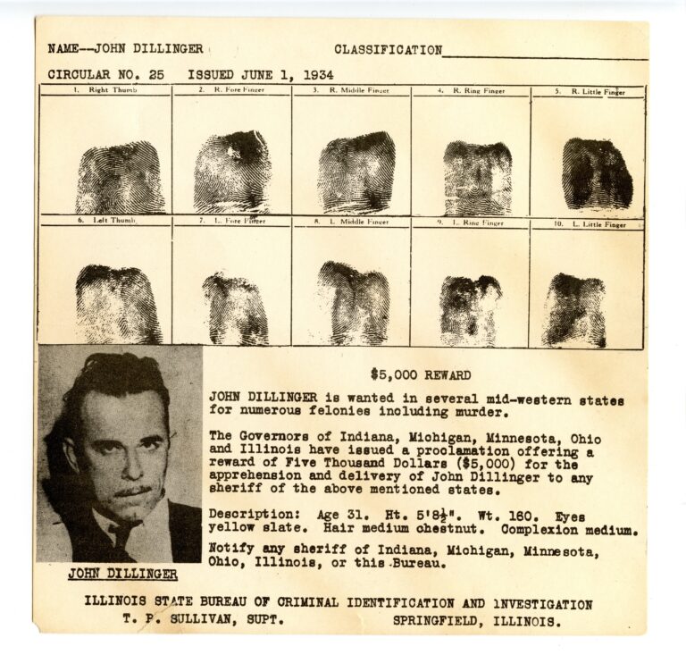 John Dillinger’s wooden gun and death mask preserve notorious moments ...